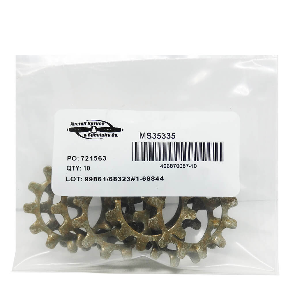Washer,Lock MS35335-62 Type B Stainless Steel (Pack Of 10) | Aircraft ...