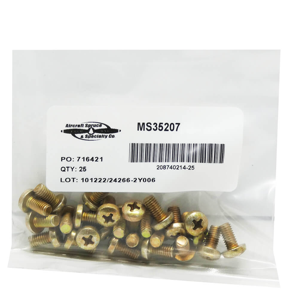 Machine Screw MS35207-264 (Pack Of 25) | Aircraft Spruce
