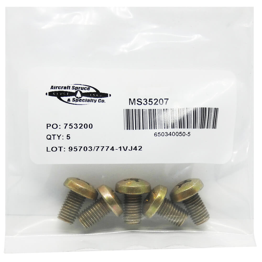 MS35207-278 Screw (Pack Of 5) | Aircraft Spruce