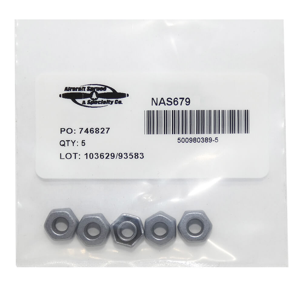 Hex Nut NAS679A3W (Pack Of 5) | Aircraft Spruce