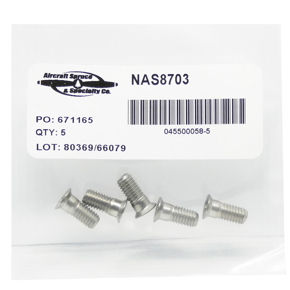 NAS8703U2 Ribbed Screw Reduced Flathd (Pack Of 5) | Aircraft Spruce