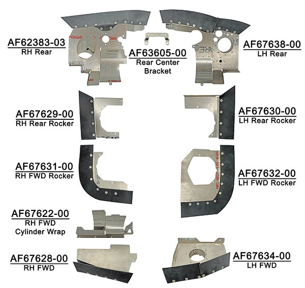 Airforms Inc. Engine Baffle Kit Bare Black Seal - PA28R180-BRBK ...