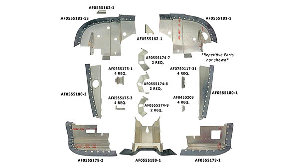 Airforms Inc. Engine Baffle Kit Bare Black - C172DEF-BRBK | Aircraft ...