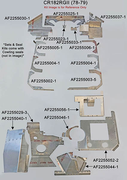 Airforms Inc. Engine Baffle Kit Bare Cowl Saver - CR182RGII-7879-BRCS ...