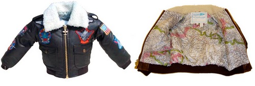 CHILDREN'S BOMBER JACKET BROWN | Aircraft Spruce